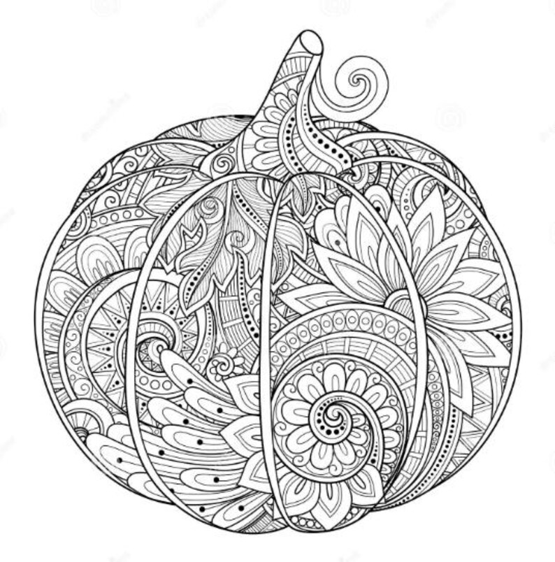 10 Thanksgiving Coloring Pages (slightly Advanced) - Instant Download ...