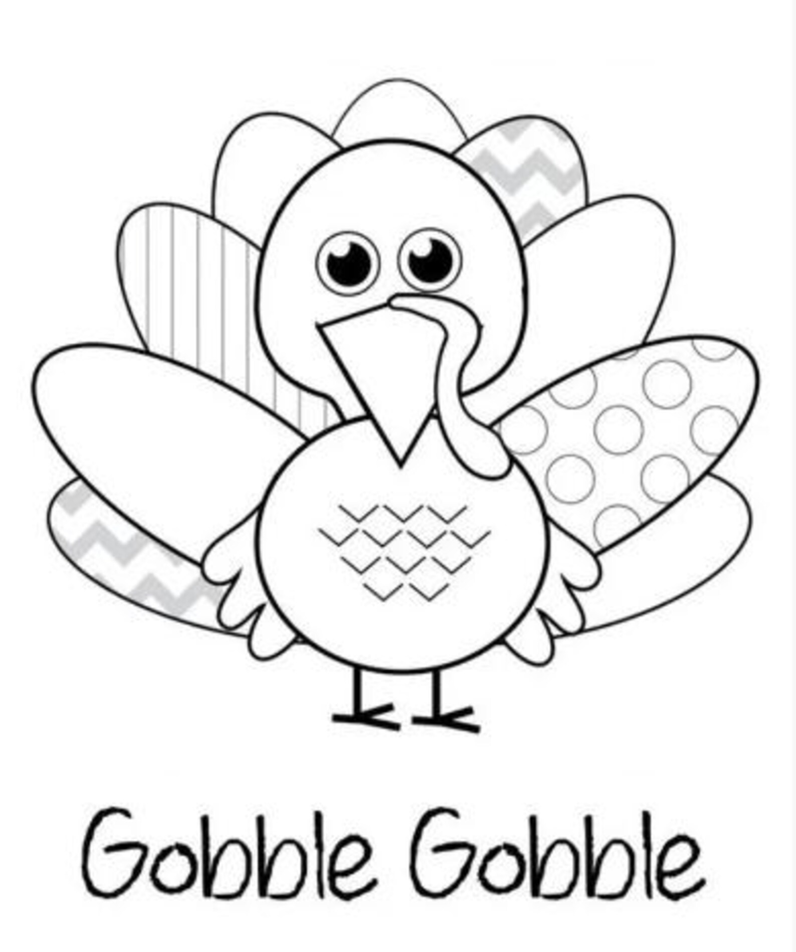 10 Kid's Thanksgiving Coloring Pages - Etsy