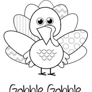Thanksgiving Coloring Pages, Kids, Printable, Digital Download - Etsy