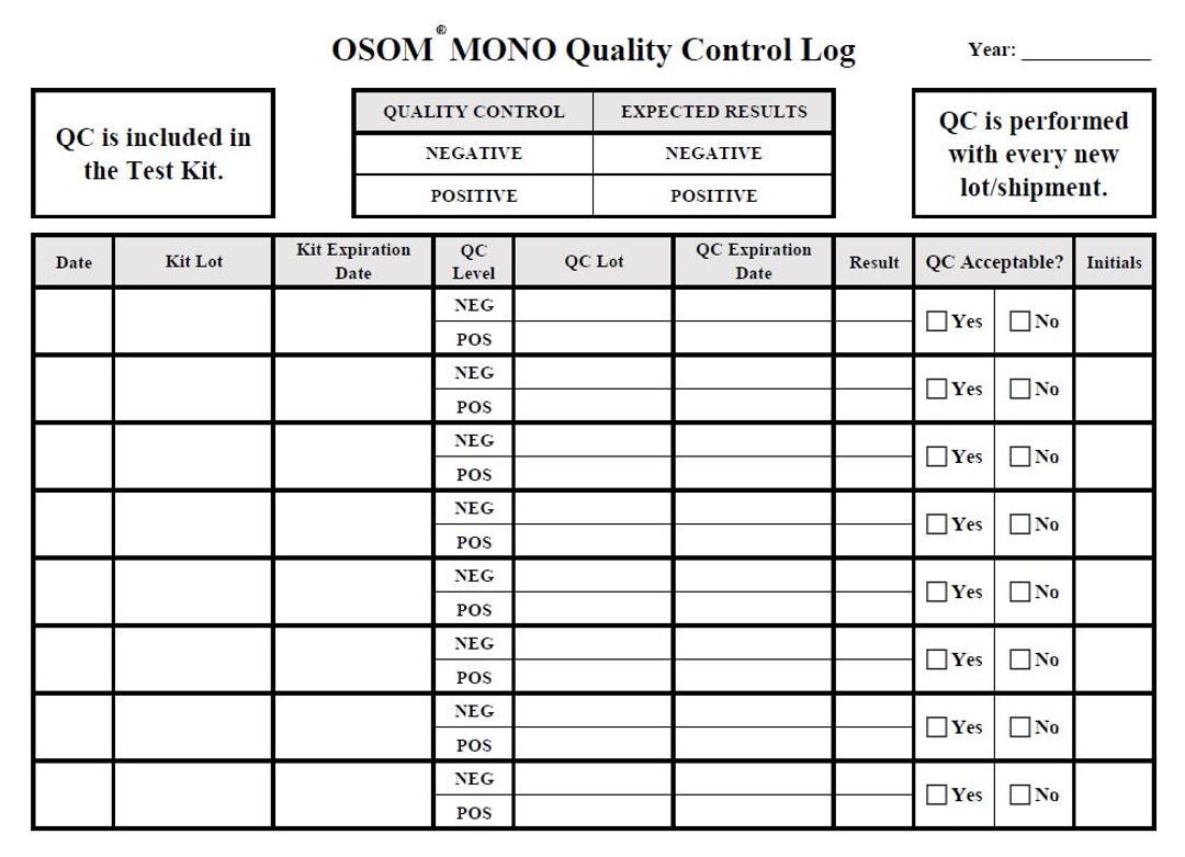 OSOM Mono Quality Control Log - Black & White/greyscale - Etsy
