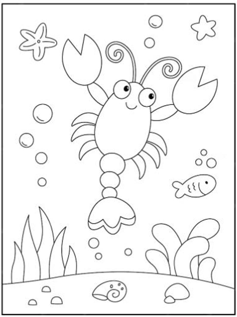20 Kid's Summer Coloring Pages - Etsy