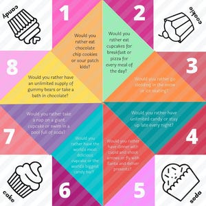 10 Kid's Assorted Fortune Teller (cootie Catcher) Templates - Etsy