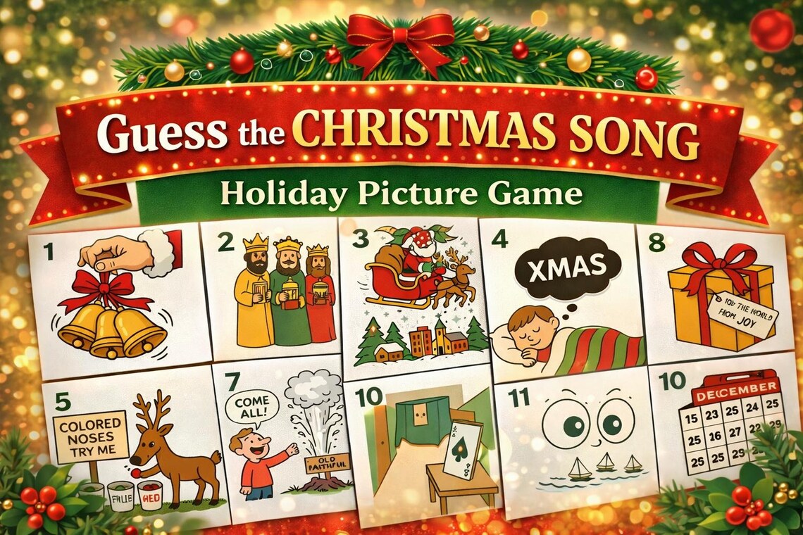 Christmas Song Quiz / Printable Christmas Game - Instant Download ...