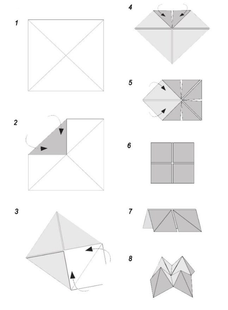 10 Kid's Assorted Fortune Teller (cootie Catcher) Templates - Etsy