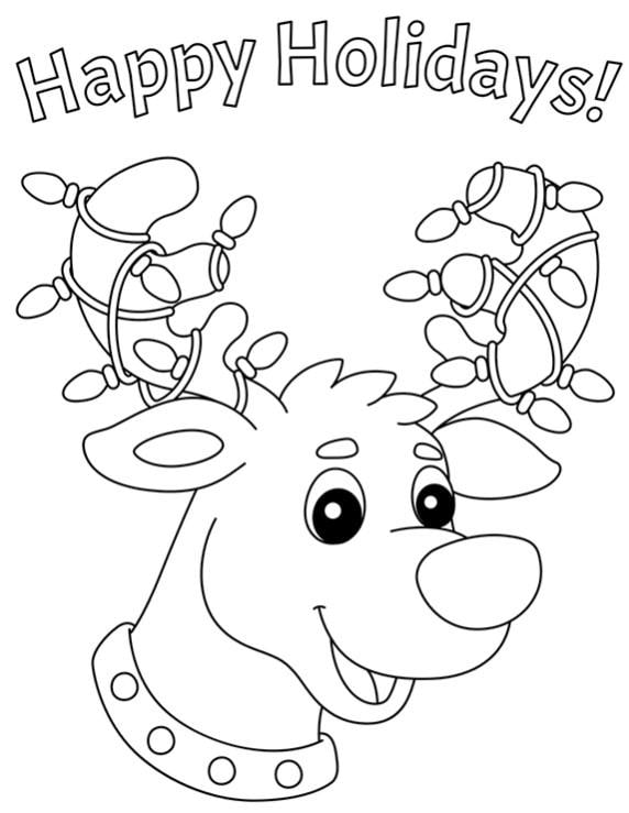 30 Kid's Christmas Coloring Pages - Etsy