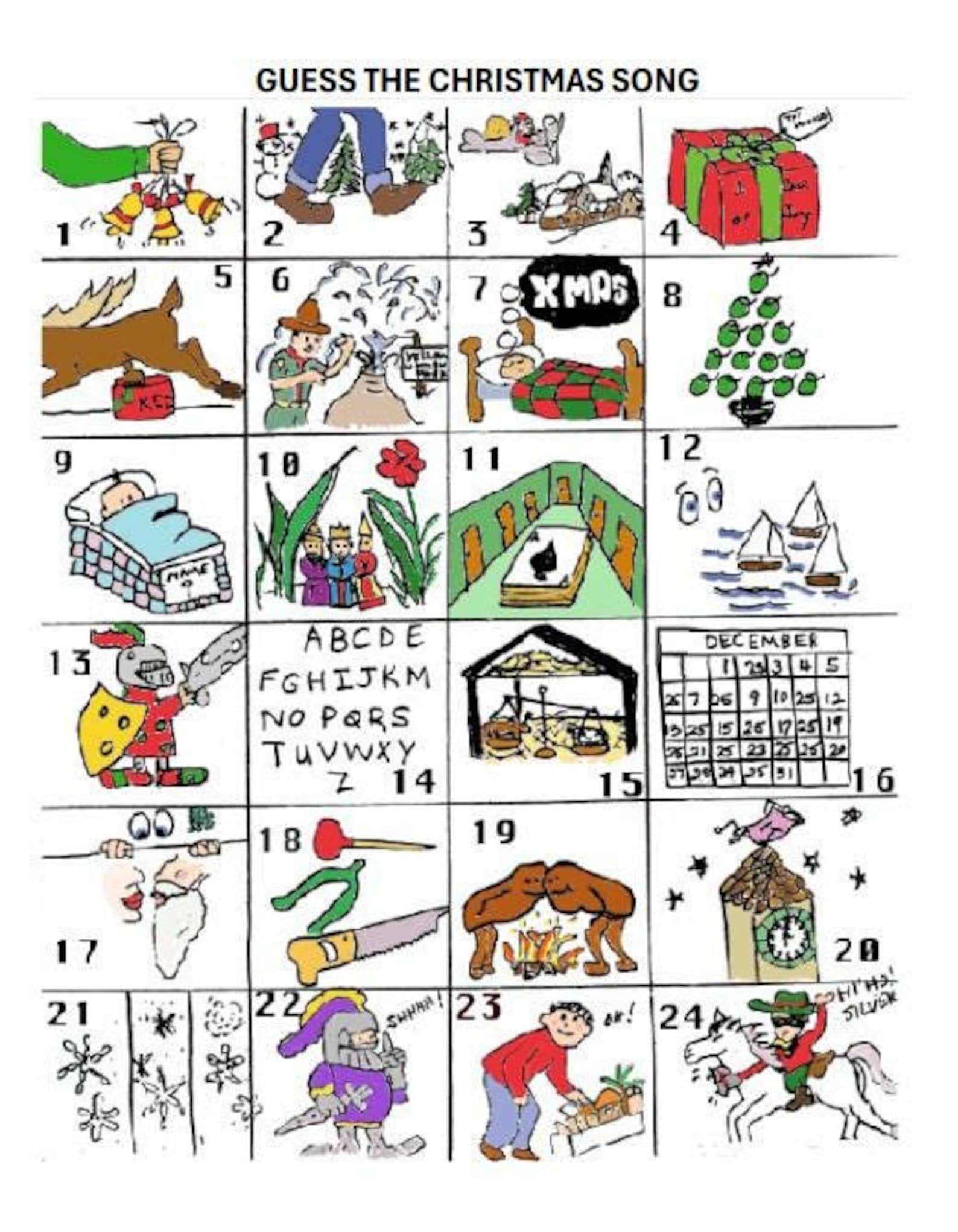 Guess the Christmas Song - Etsy