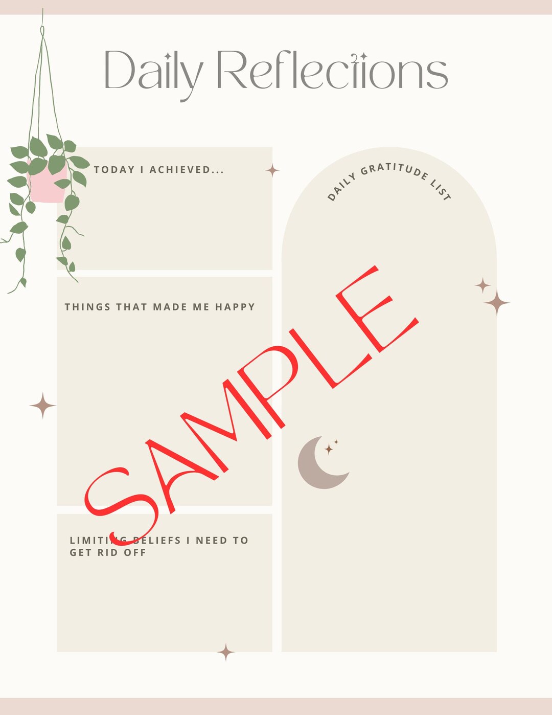 Printable Mindfulness Journal – Daily Self-reflection, Gratitude ...