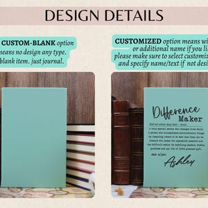 Personalized Difference Maker Journal, Custom Difference Maker ...