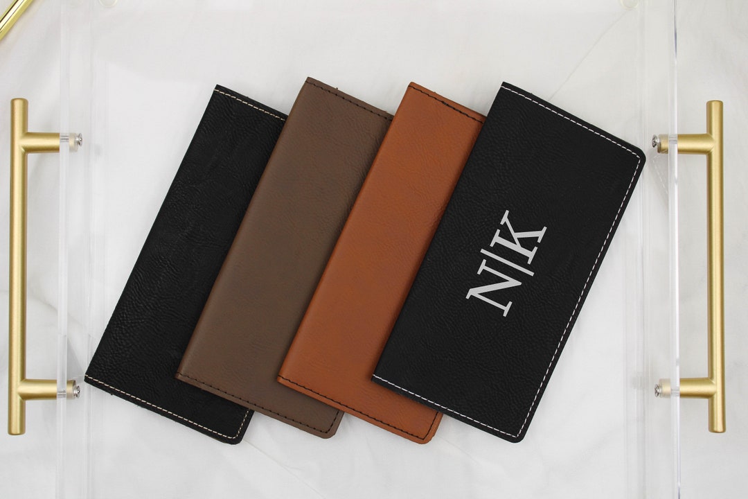 Personalized Checkbook Cover, Custom Business Gift, Checkbook Wallet ...