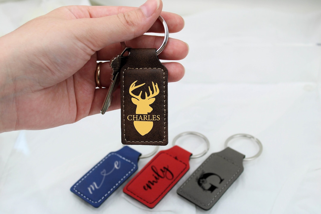 Personalized Leather Keychain, Custom Keychain, Birthday Gift for Her ...
