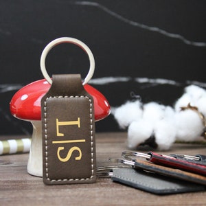 Personalized Leather Keychain, Custom Keychain, Birthday Gift for Her ...