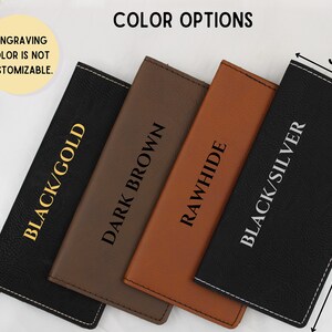 Custom Leather Business Checkbook Cover, Personalized Leather Gift ...