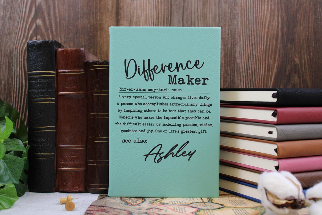 Personalized Difference Maker Journal, Custom Difference Maker ...