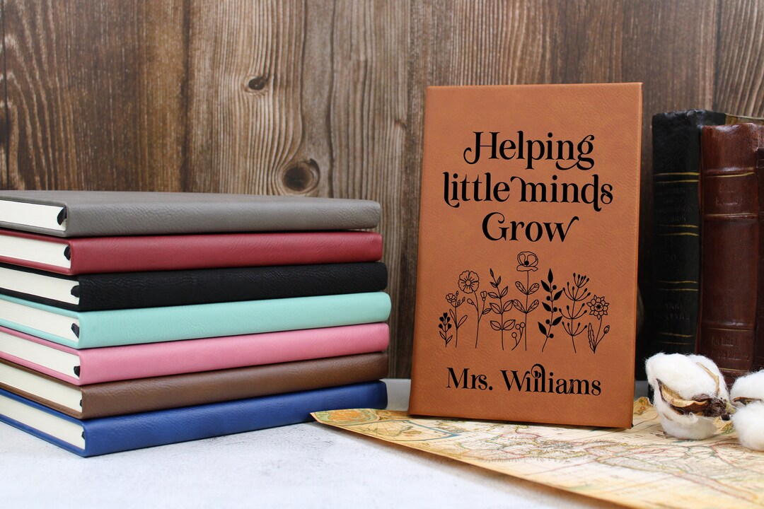 Custom Teacher Appreciation Journal,personalized Leather Journal,vegan ...