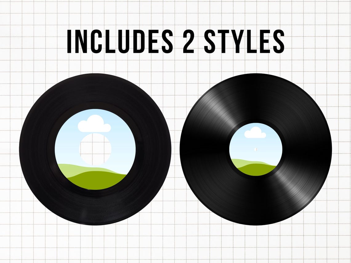 Vinyl Record Template, Label Template, Record Labelsticker Template ...