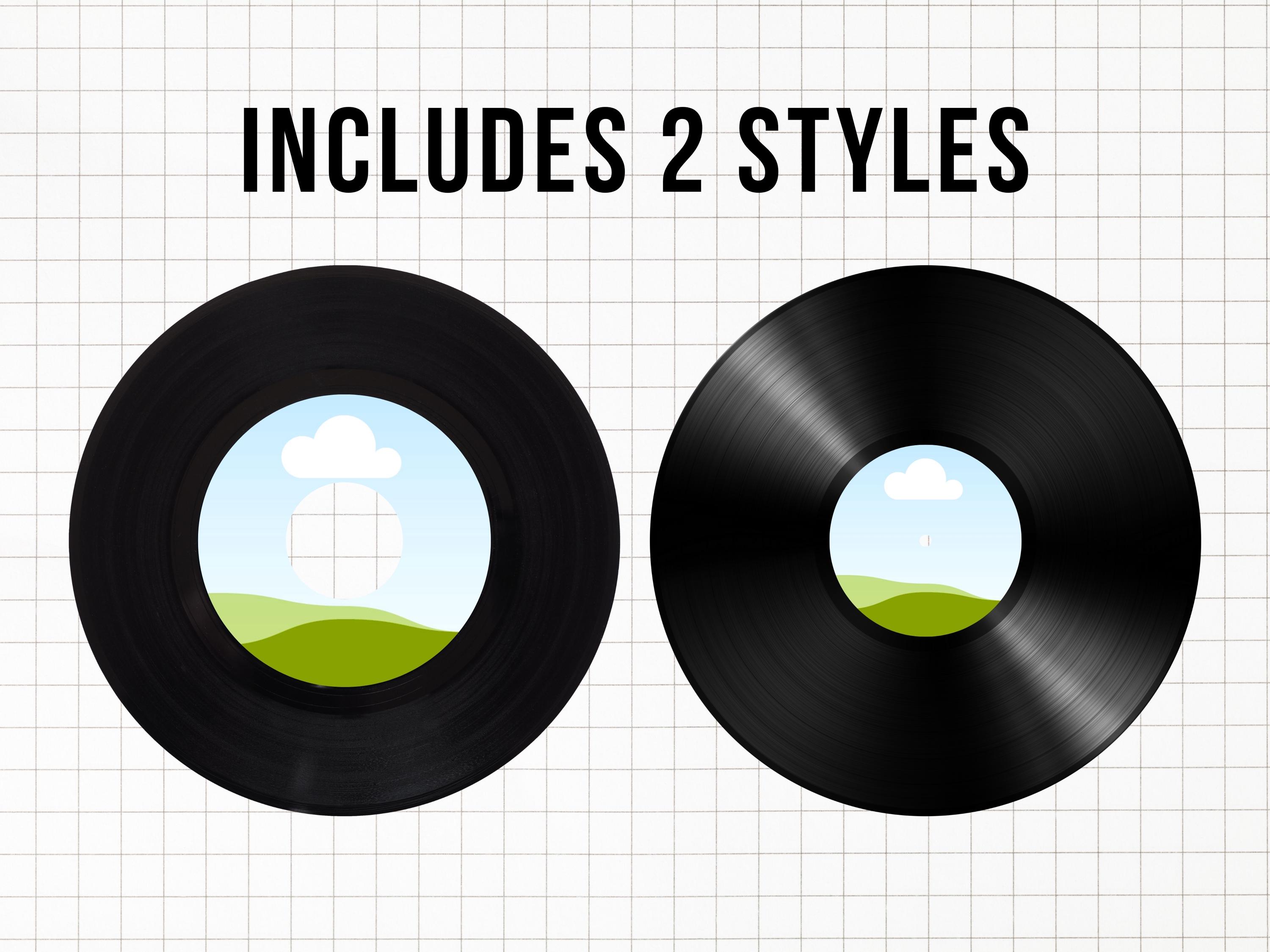 Vinyl Record Template, Label Template, Record Labelsticker Template ...