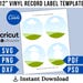 Vinyl Record Template, Label Template, Record Labelsticker Template ...