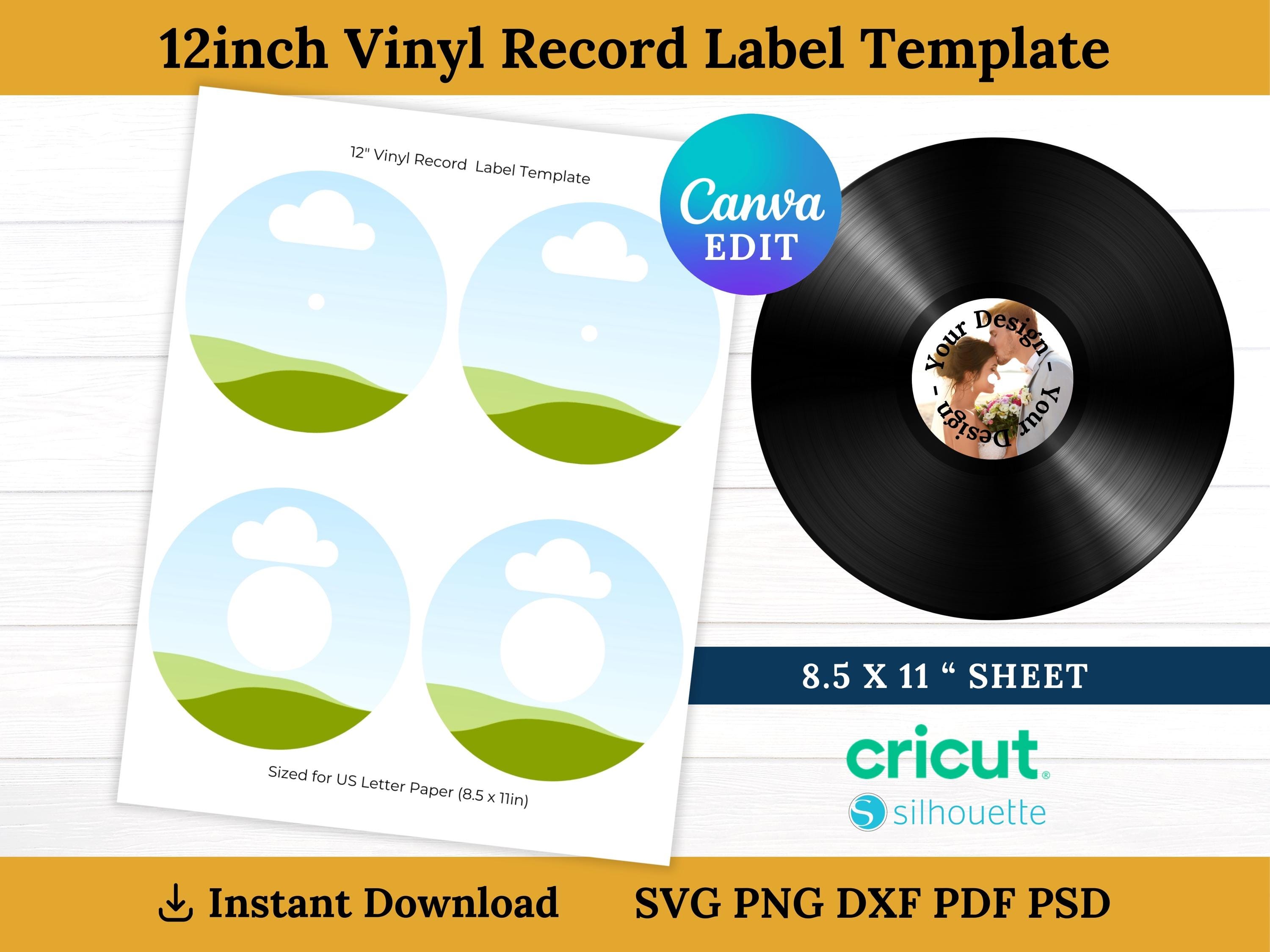 Vinyl Record Template, Label Template, Record Labelsticker Template ...