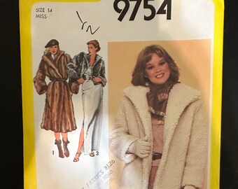Vintage 1980 Simplicity 9754 Misses Lined Coat in Three Lengths for Fun ...