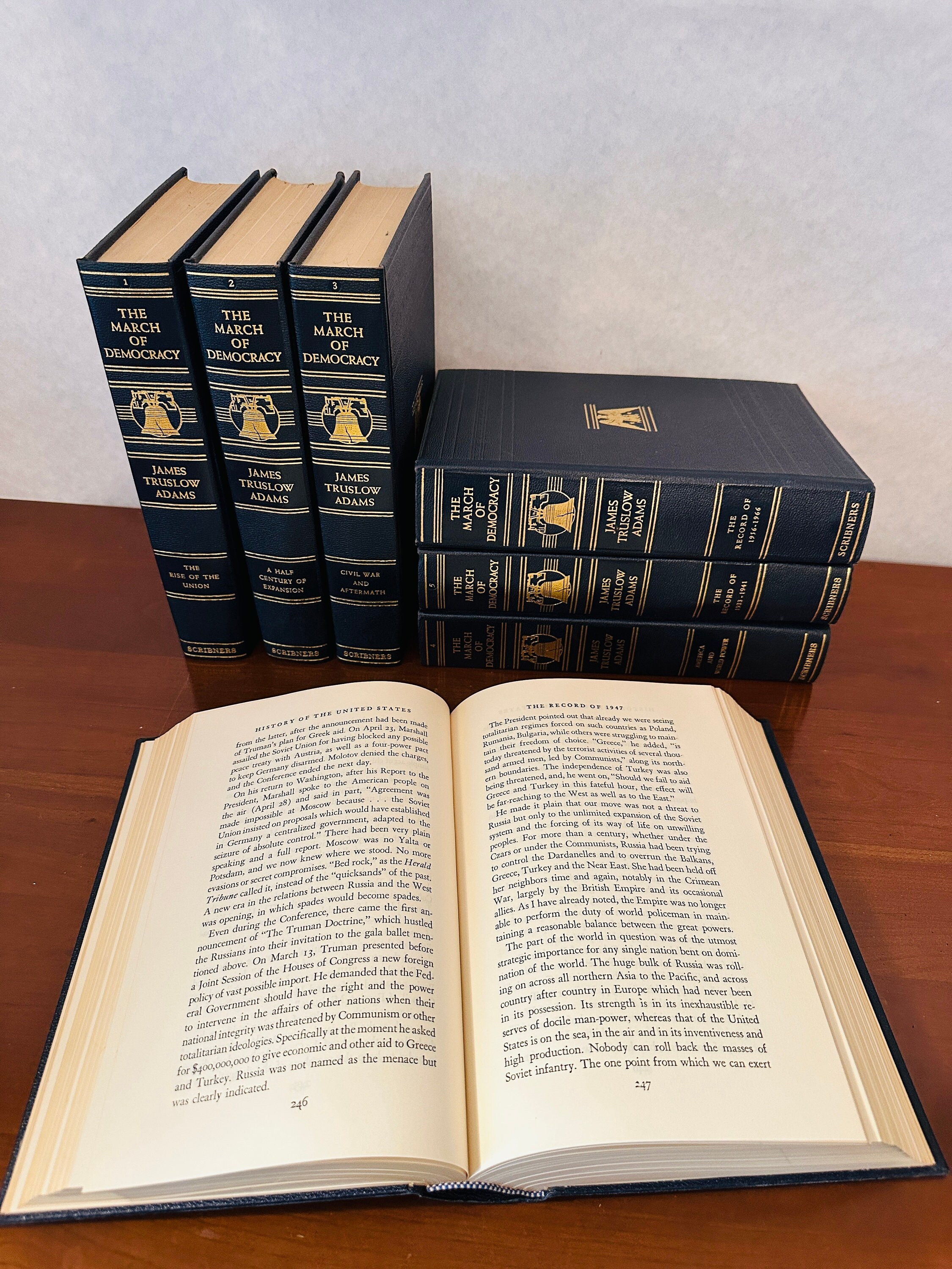 The March of Democracy by James Truslow Adams | Complete Set, Volumes 1 ...