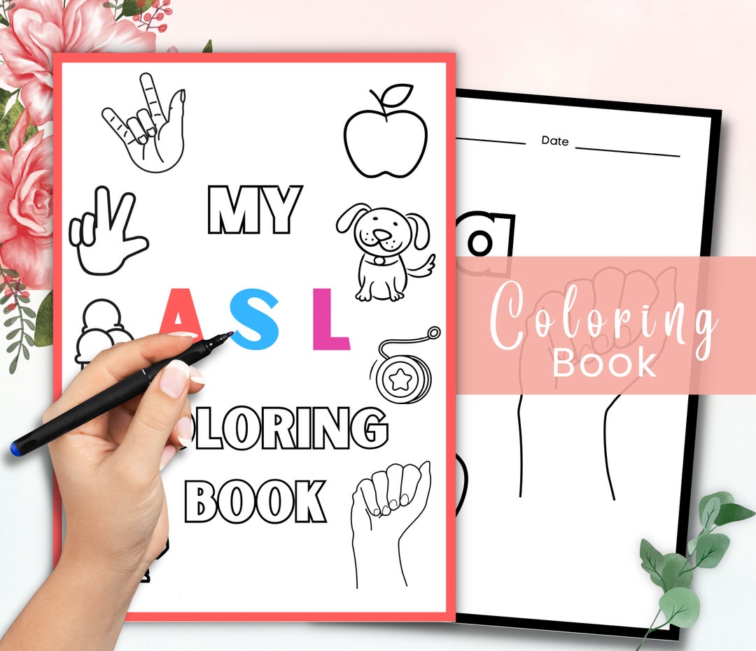 ABC 123 ASL Coloring Book: Learning the Alphabet in American Sign ...