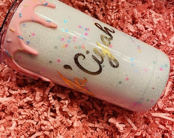 Coffee Addict Coffee Swirl Caramel Drip Tumbler - Etsy