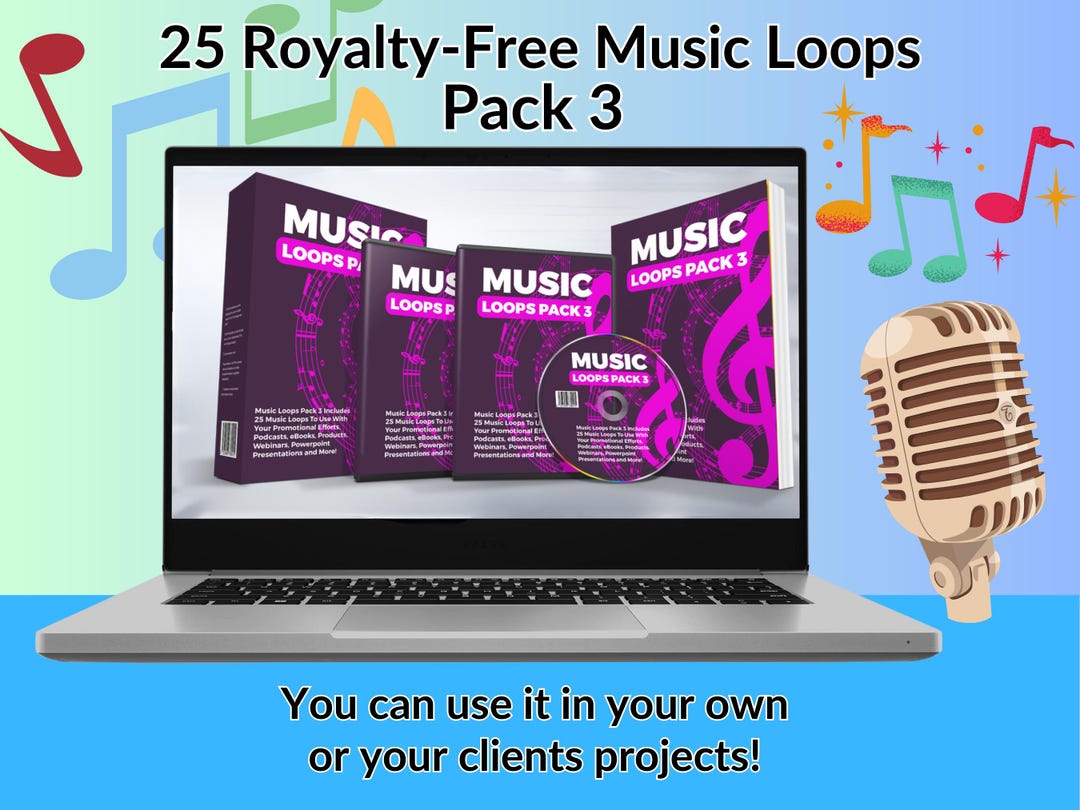 25 Royalty-free Music Loops Pack 3. MP3 Music. Music for Projects Music ...
