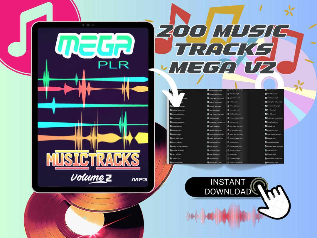 200 Music Tracks Mega V2 MP3 Music for Projects, Videos and Social ...