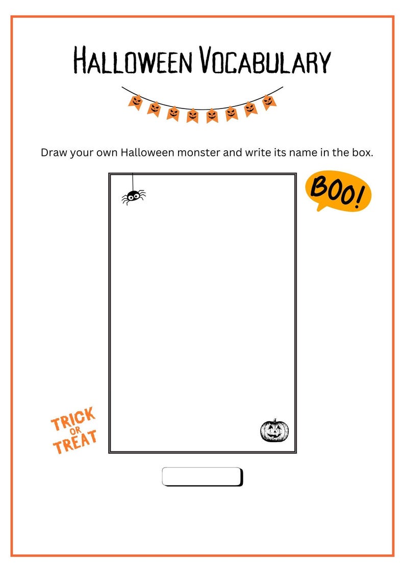 Kids Halloween Vocabulary Worksheets | Fun ESL Learning for Young ...