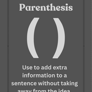 Punctuation English Classroom Posters Set of 12 - Etsy