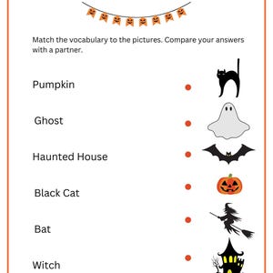 Kids Halloween Vocabulary Worksheets | Fun ESL Learning for Young ...