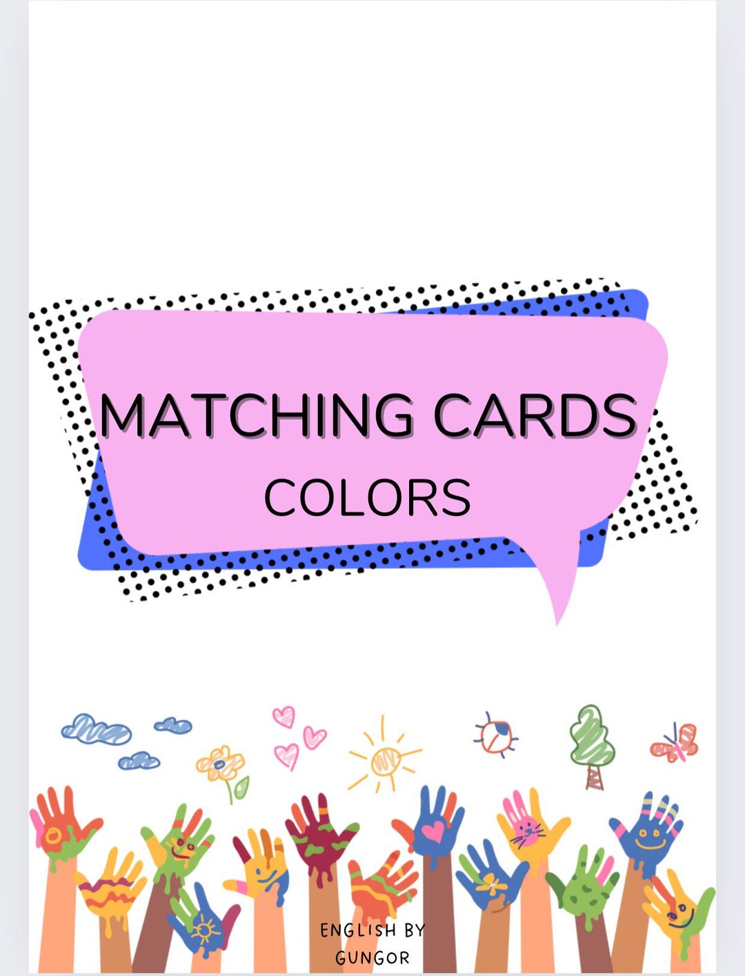English Matching Cards Games - Etsy