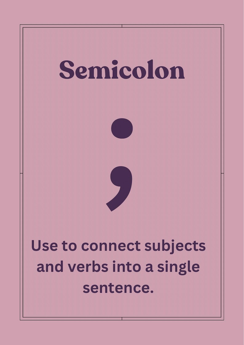 Punctuation English Classroom Posters Set of 12 - Etsy