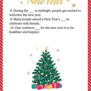 New Year Vocabulary and Reflection Worksheet – Fun and Engaging ...