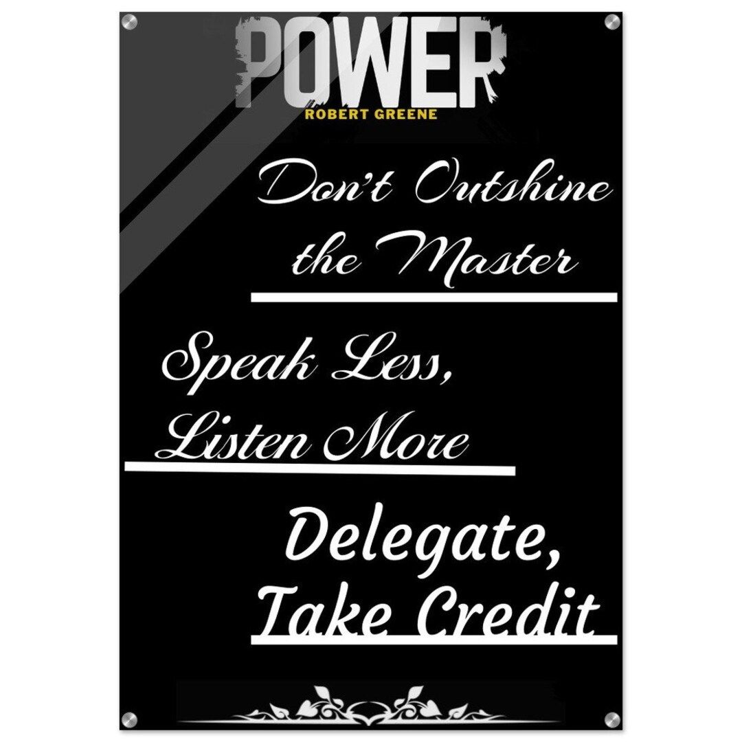 Premium Acrylic Prints the 48 Laws of Power, Robert Greene Quotes ...