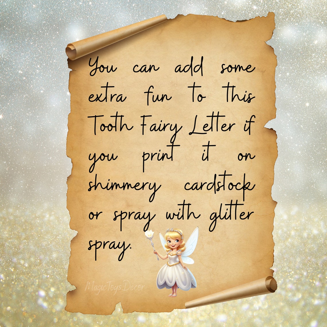 Tooth Fairy Letter Printable, Tooth Fairy Gift, Tooth Fairy Note, Magic ...