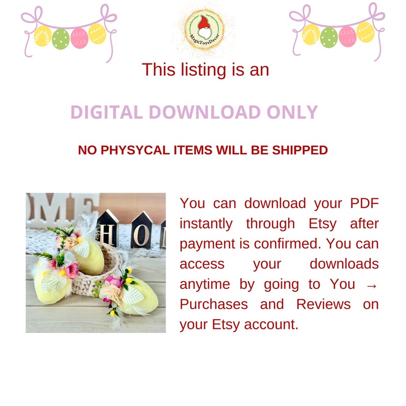 Simple Easter Eggs, PDF Sewing Pattern, DIY Handmade Step by Step Photo Tutorial - Etsy UK