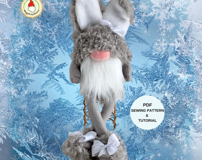 Tutorial PDF Gnome Rabbit PDF Sewing Pattern DIY Handmade Step by Step ...