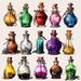35 Magical Potions Magic Watercolor Clipart, Magic Bottles, Potion ...