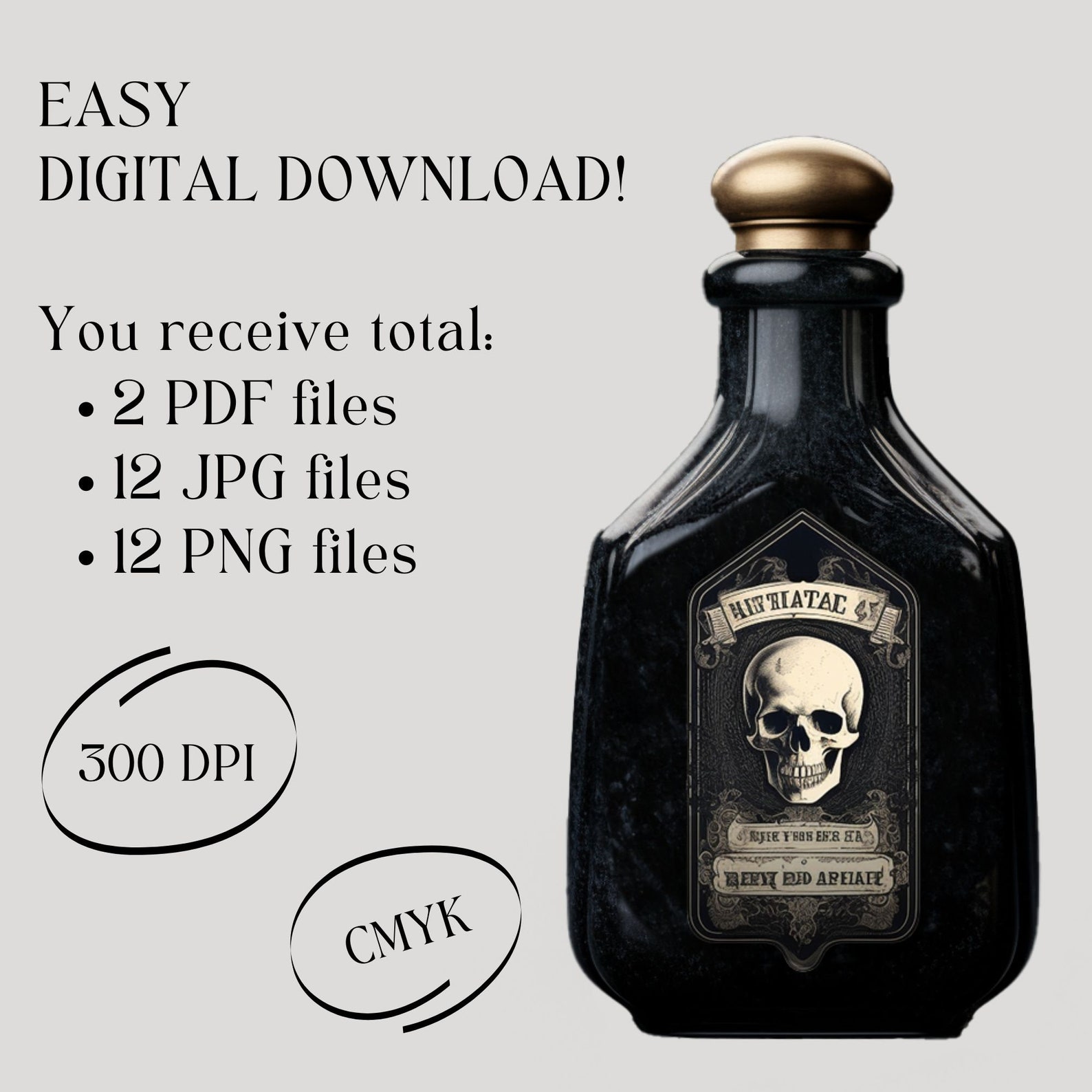 12 Printable Potion Bottle Labels, Apothecary Labels, Bottleful Fussy ...