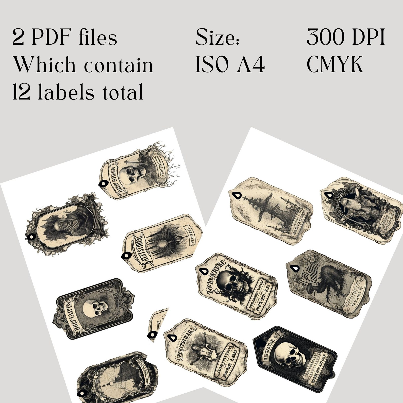 12 Printable Potion Bottle Labels, Apothecary Labels, Bottleful Fussy ...