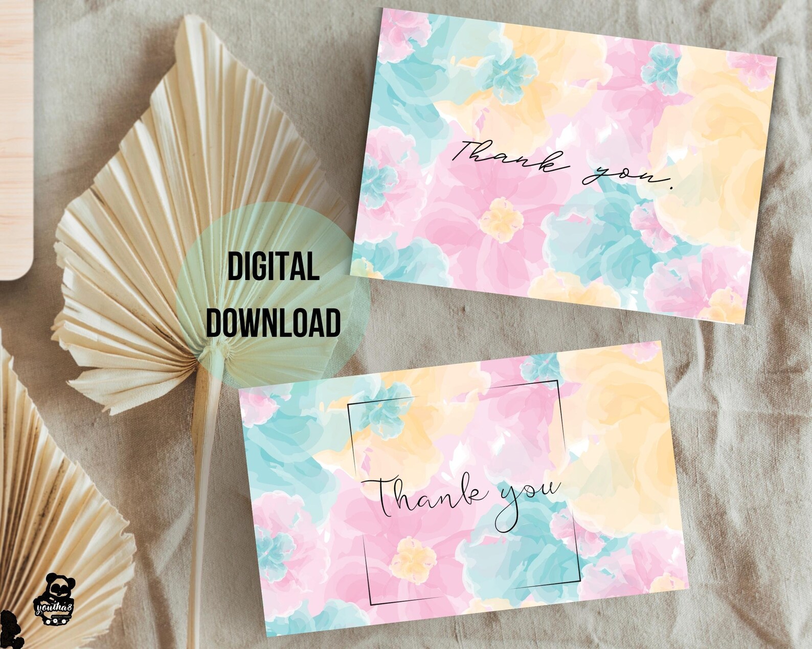 Thank You Card /souvenir Card/card Template/digital - Etsy