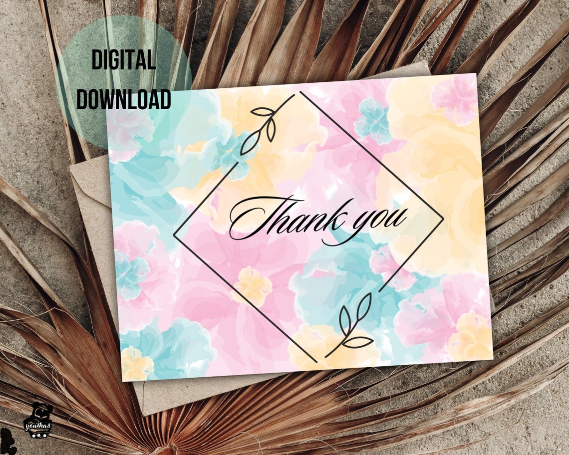 Thank You Card /souvenir Card/card Template/digital - Etsy