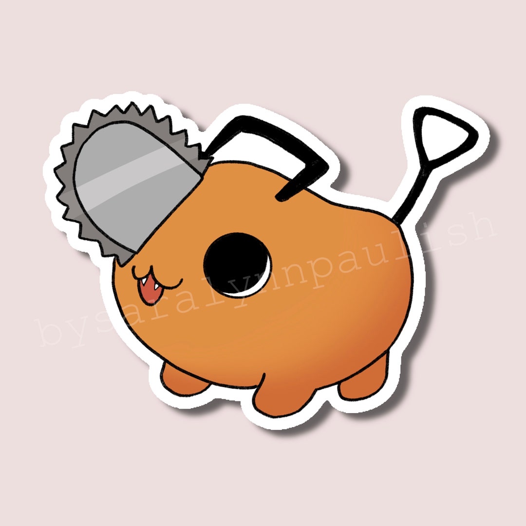 Pochita Sticker Cute Kawaii Anime Sticker Hugh Quality Matte Sticker ...