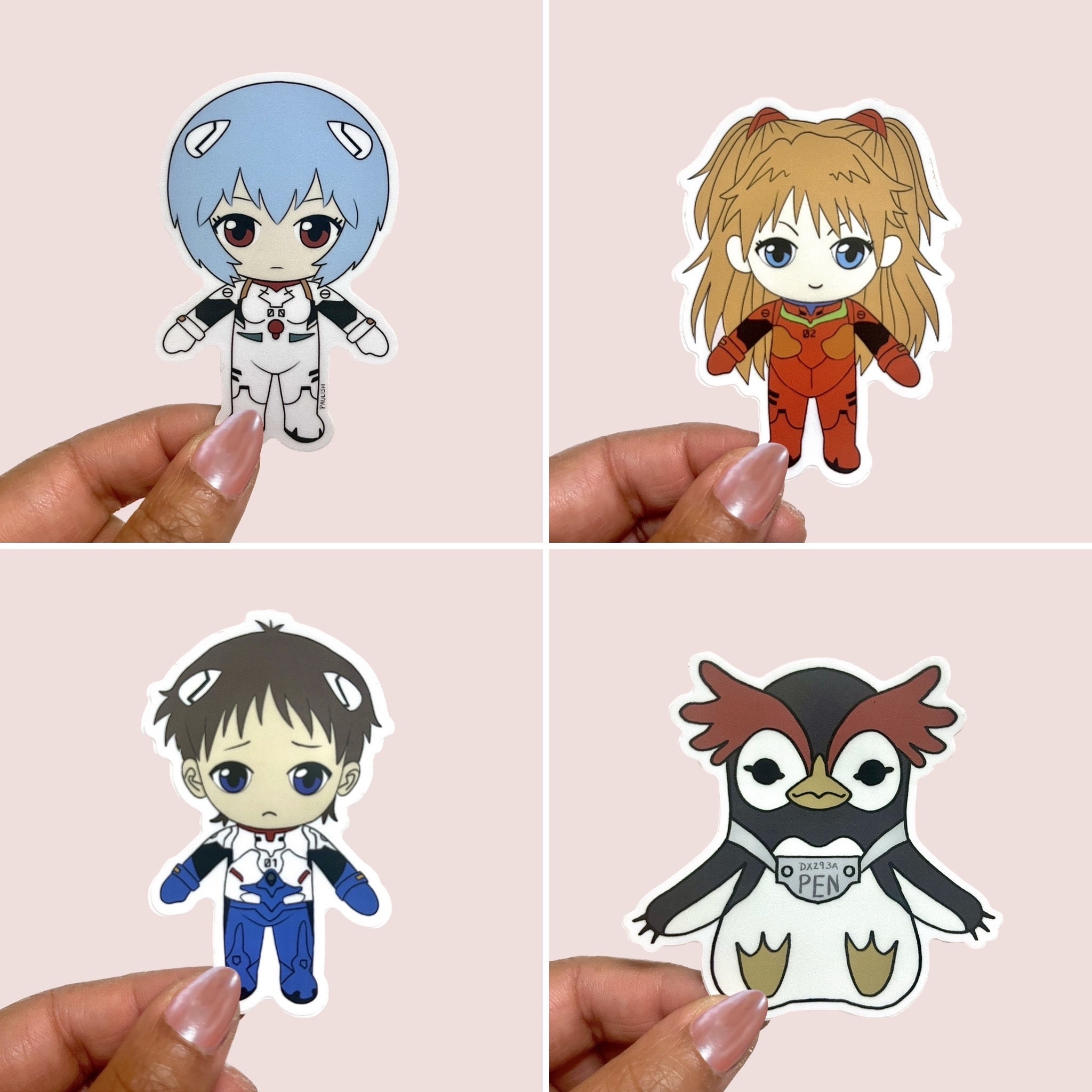 Evangelion Plush Stickers Cute Anime Stickers High Quality - Etsy