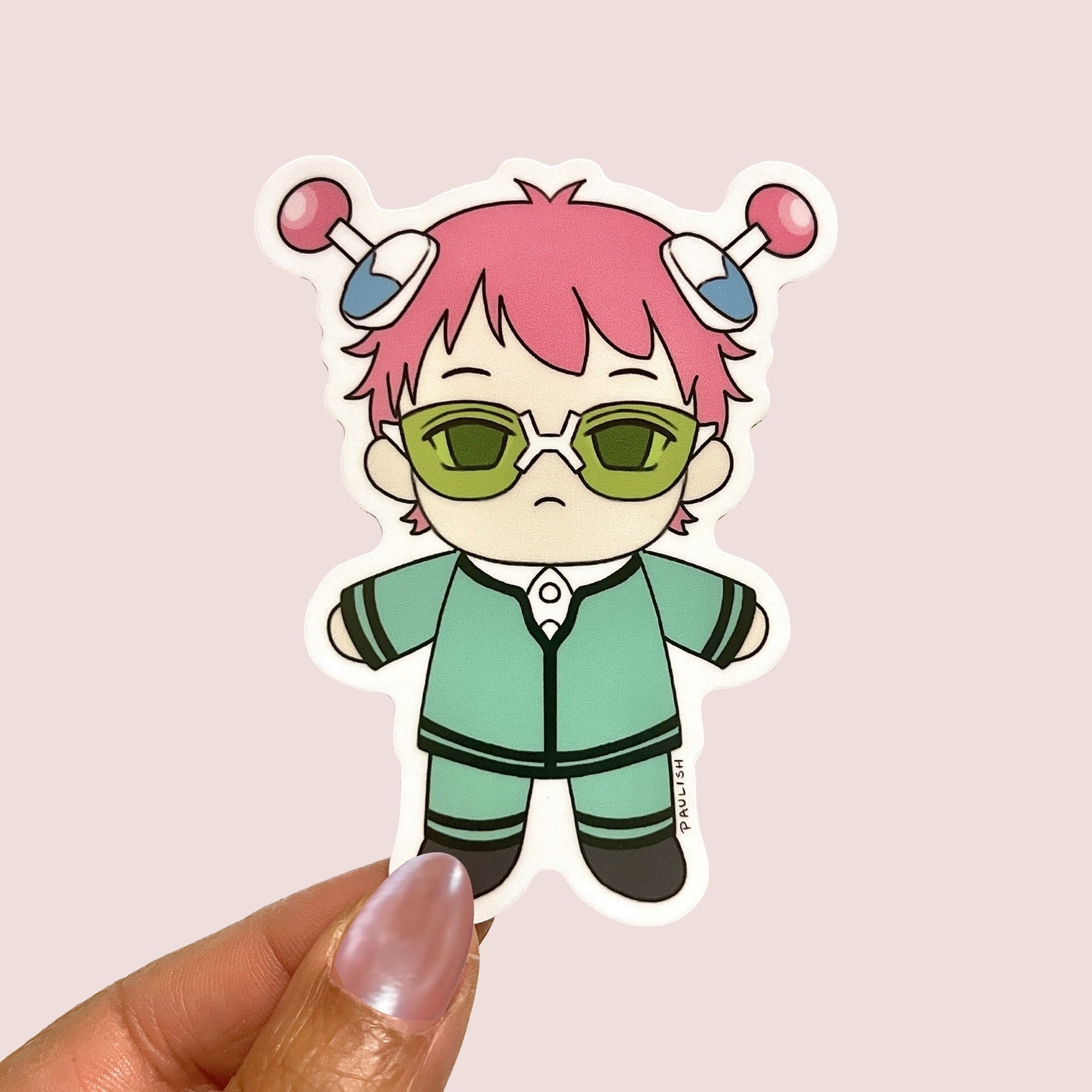 Saiki K Plush Sticker Cute Kawaii Anime Sticker High - Etsy