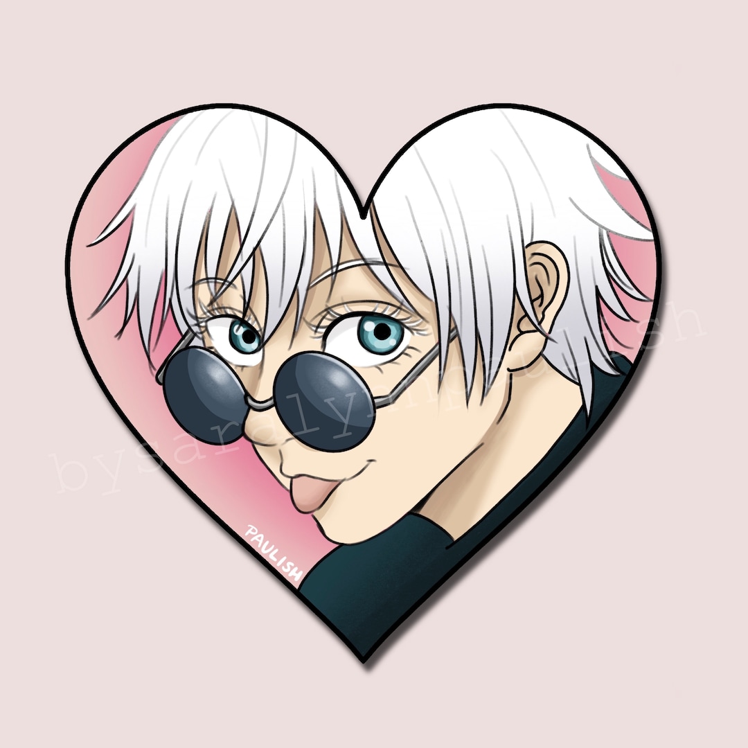 Gojo Heart Sticker | Anime Jujutsu Kaisen Sticker | High Quality Glossy ...