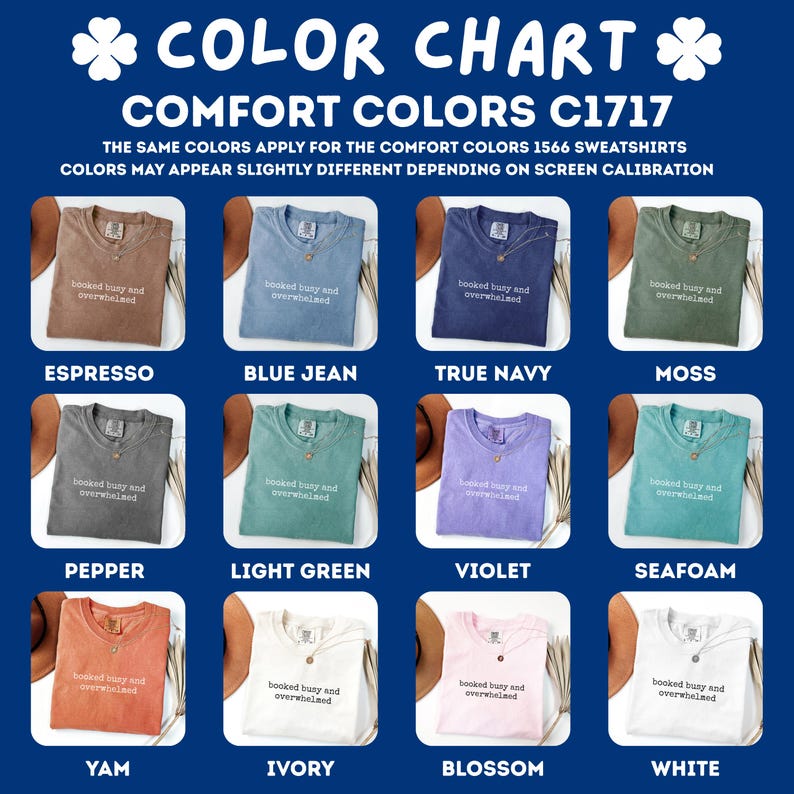 Comfort Colors® Booked Busy and Overwhelmed Shirt Gift for Overworked ...