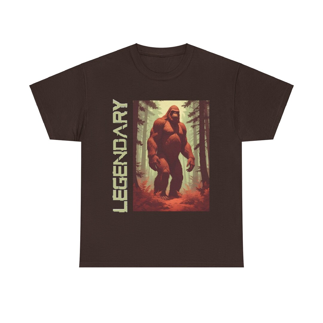 Bigfoot Sasquatch Legendary Adult T-shirt Mythological Creature Bigfoot ...