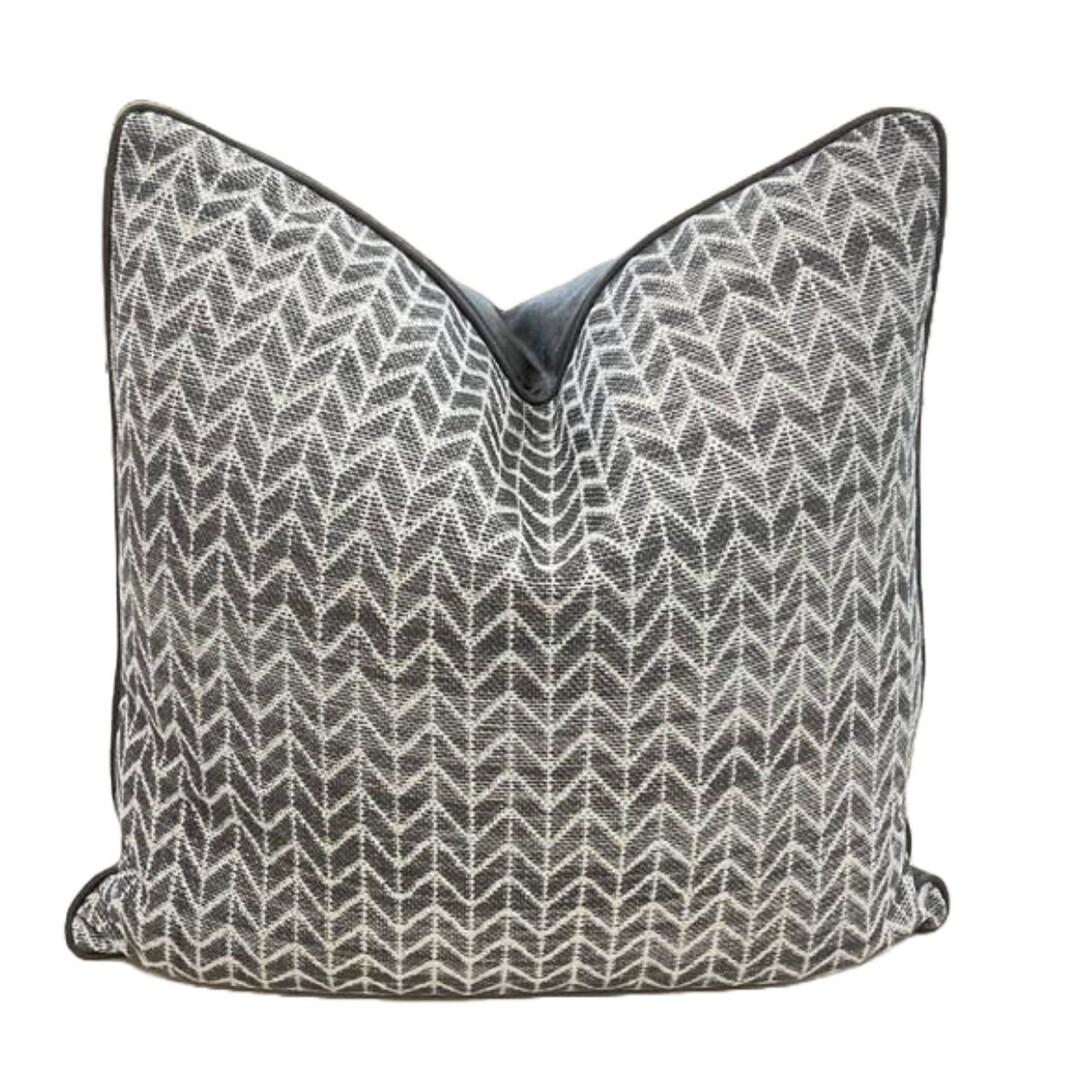 Modern Batik Grey Pillow Cover, Decorative Pillow Cover, High End ...